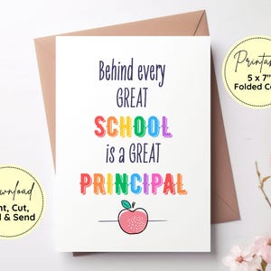 Principal Appreciation Card, Foldable Thank You Card (PDF) - Etsy