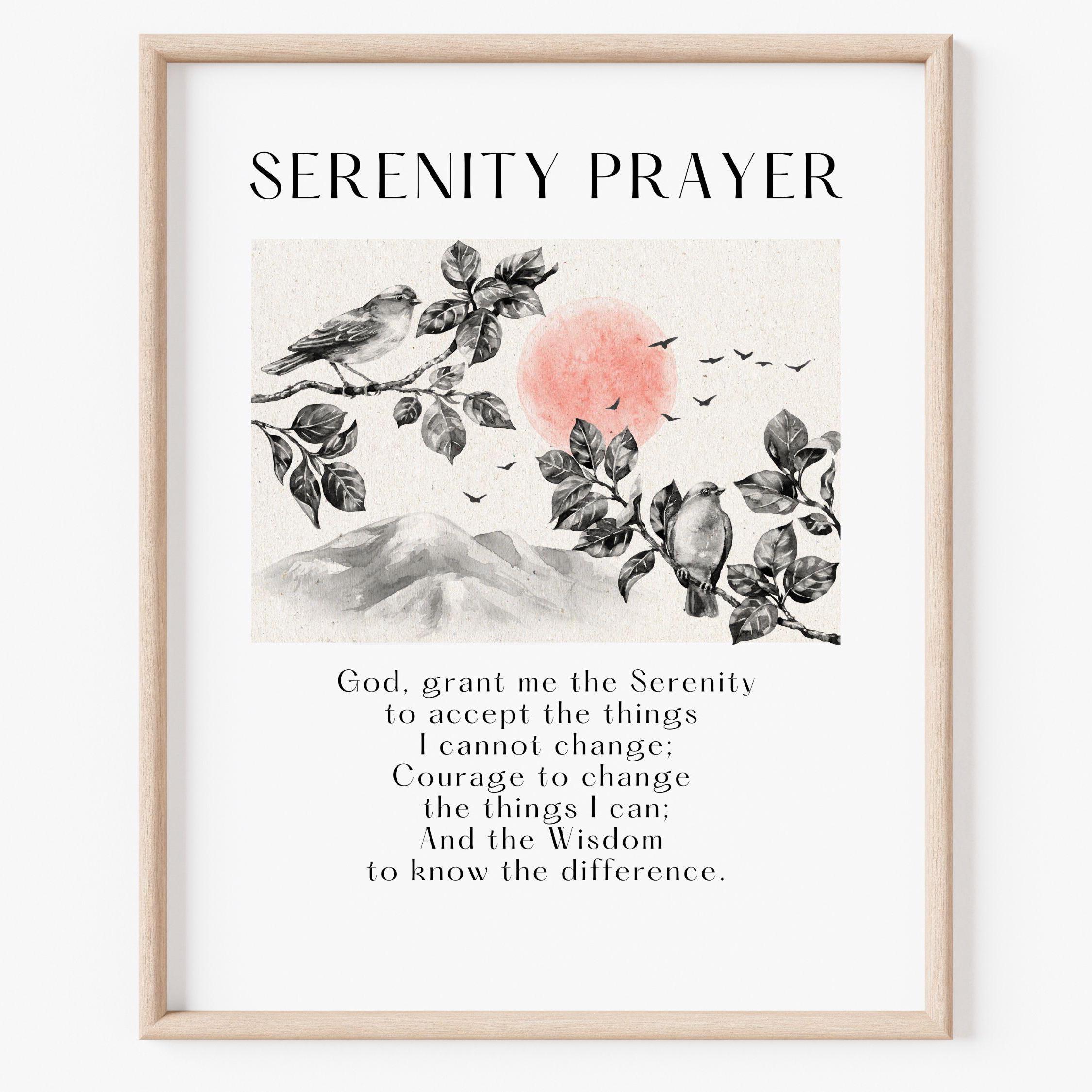 Serenity Prayer Digital Download Printable, Alcoholics Anonymous Poster ...
