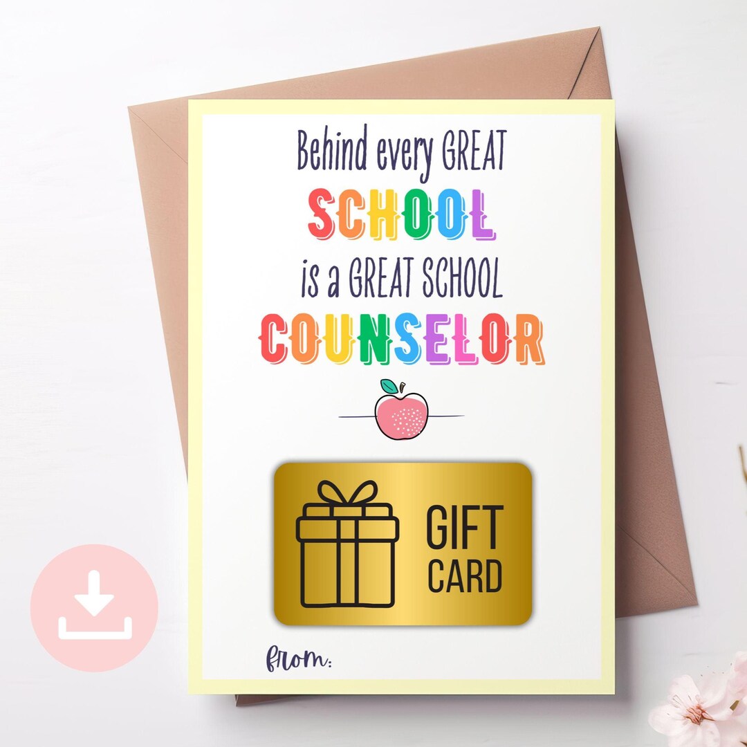 School Counselor Appreciation Card Printable, School Counselor Thank ...