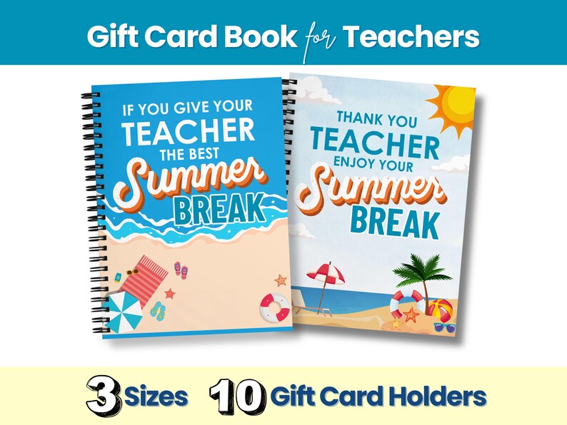 Teacher Summer Break Gift Card Holder Booklet: "if You Give Your ...