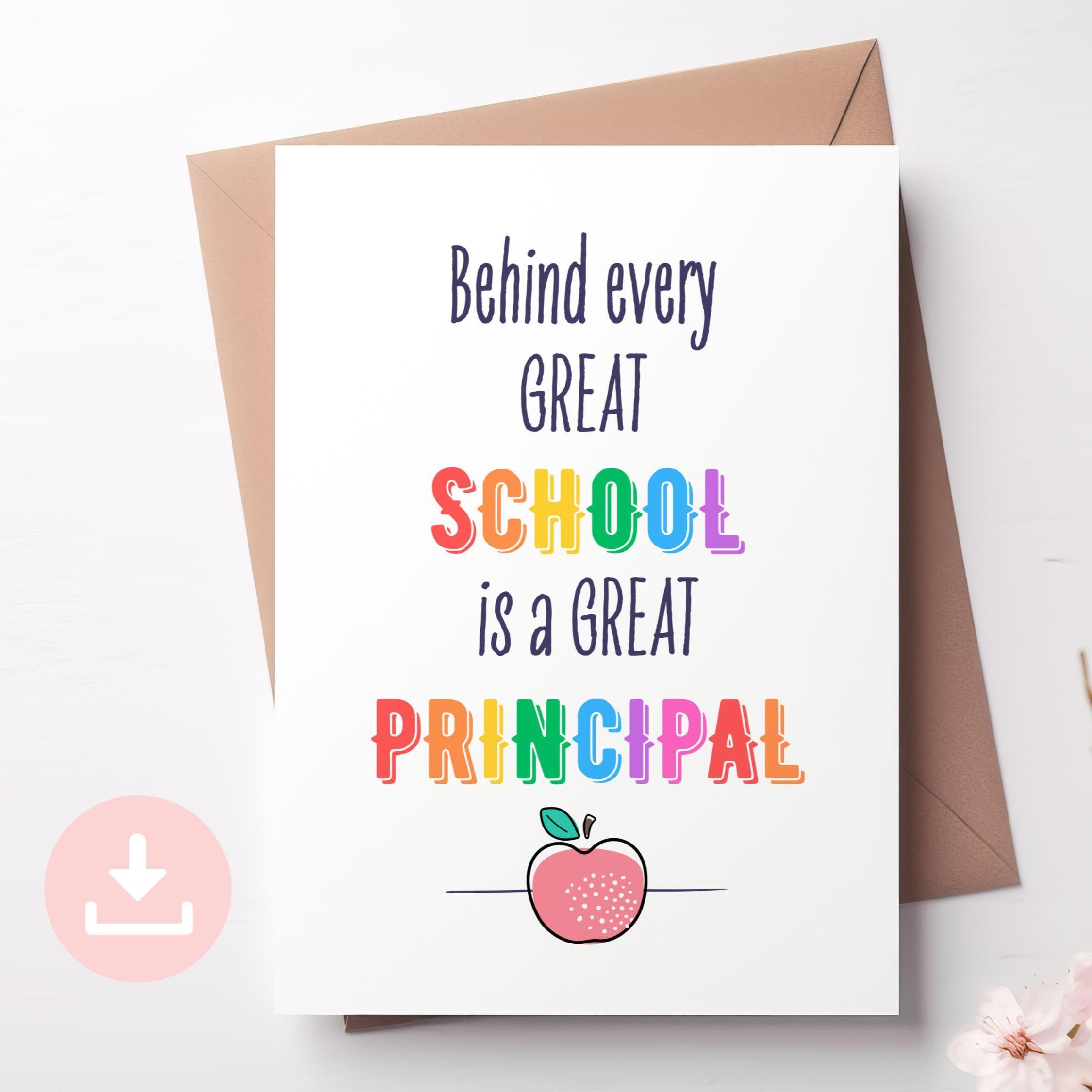 Principal Appreciation Card, Foldable Thank You Card (PDF) - Etsy