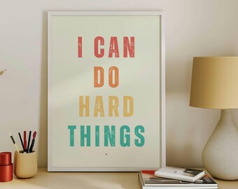 Growth Mindset Printable Poster - I Can Do Hard Things Growth Mindset ...