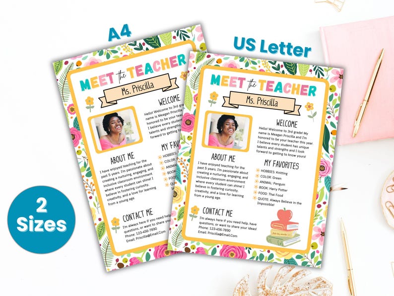 Editable Meet the Teacher Letter Template: Pastel Boho Classroom Decor ...