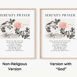Serenity Prayer Digital Download Printable, Alcoholics Anonymous Poster ...