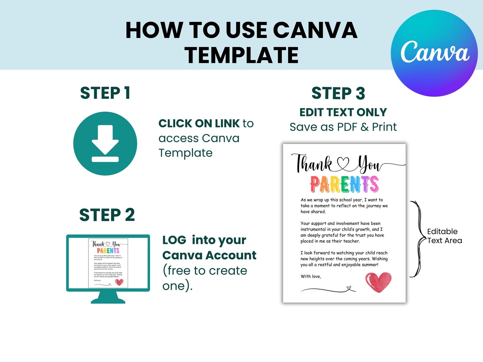 Thank You to Parents From Teacher, Parent Thank You Letter for End of ...