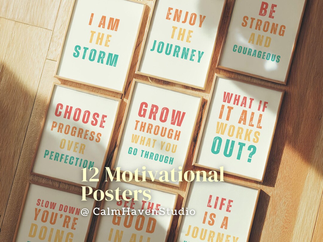 12 Growth Mindset Printable Posters, Classroom Positive Affirmation ...