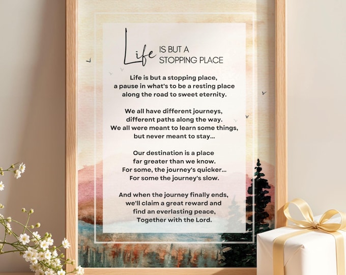 Letter From Heaven Print, to My Dearest Family, Funeral Poem, Missing ...