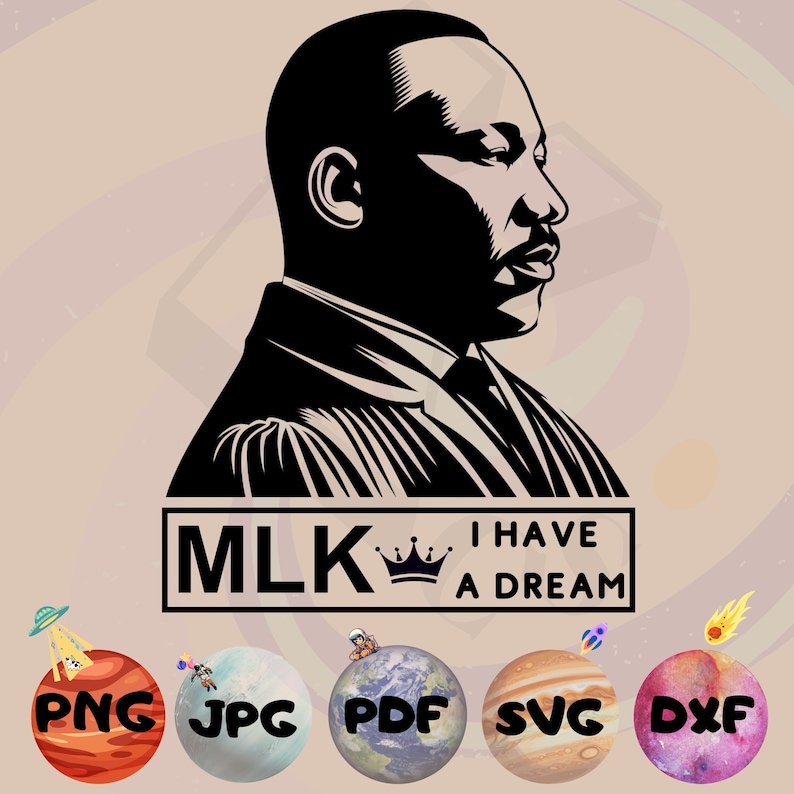 MLK Svg, Martin Luther King Svg - Happy Martin Luther King Day Png - I ...