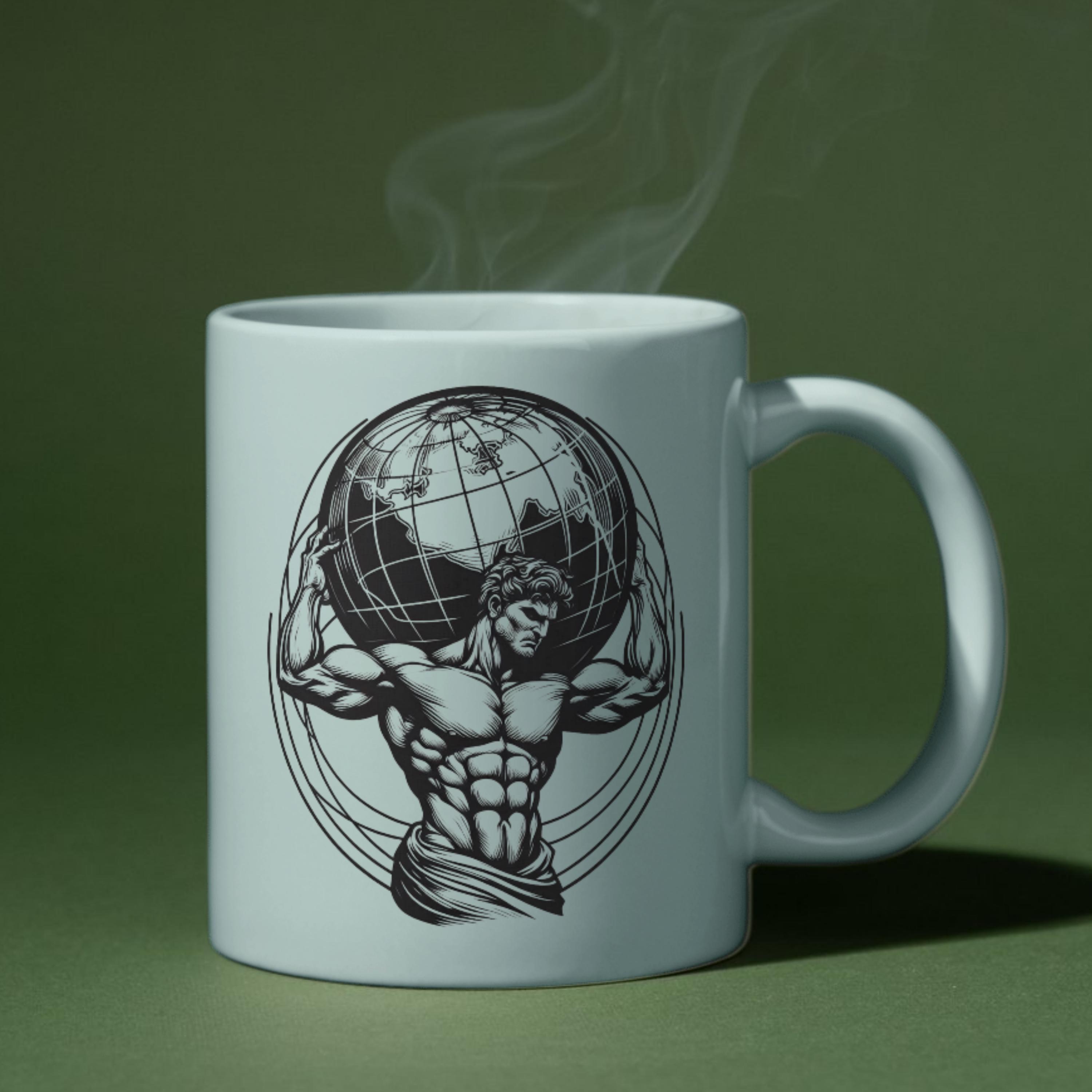 Greek Titan Atlas SVG - Mythology Strength Clipart - Atlas Holding ...