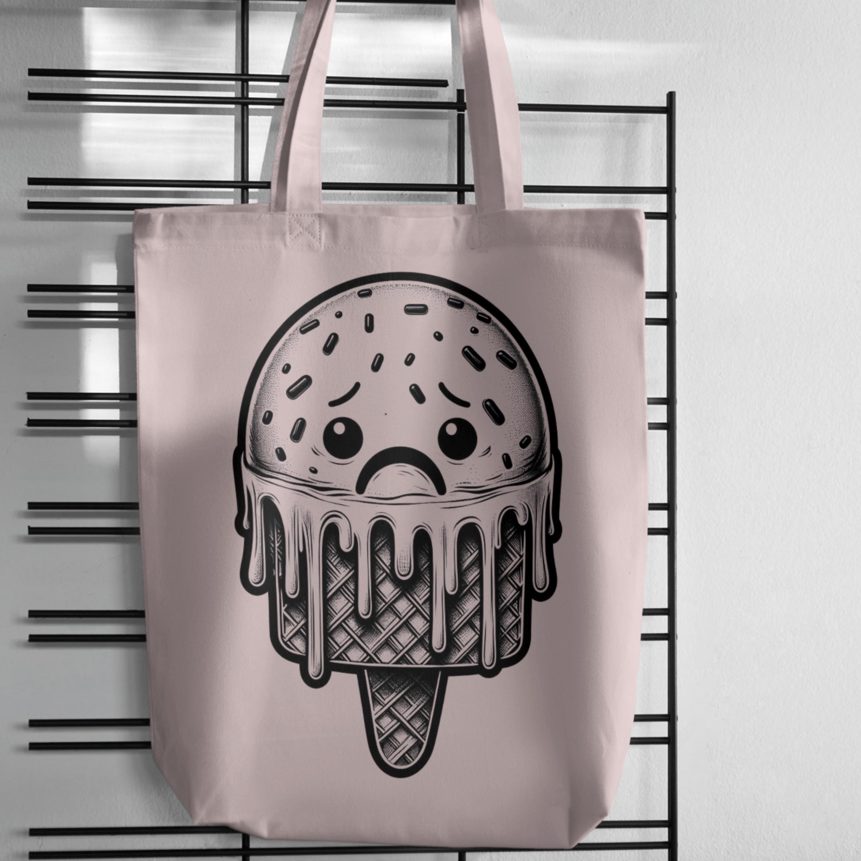 Melting Kawaii Ice Cream - Dripping Sad Cone - Cute Summer Dessert Art ...