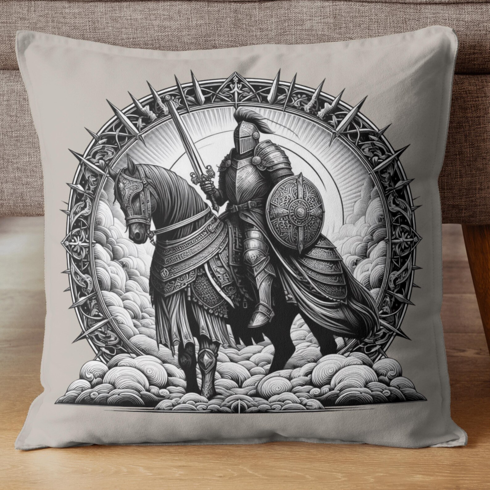 Medieval Knight SVG - Epic Warrior Clipart - Armored Cavalier PNG ...