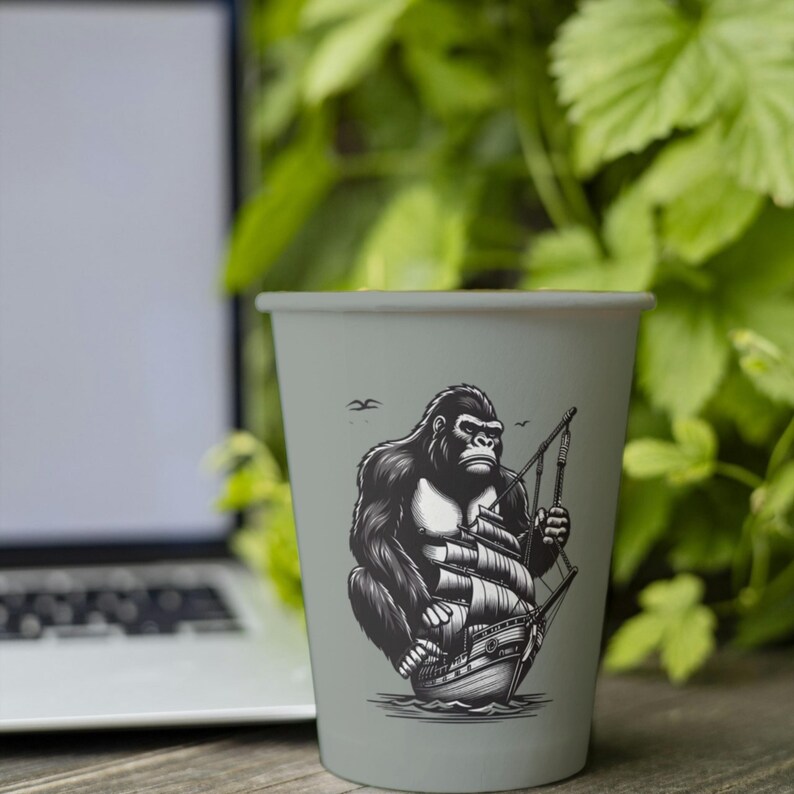 Gorilla Pirate Svg - Giant Monkey Ship Art - Sea Monster Gorilla ...