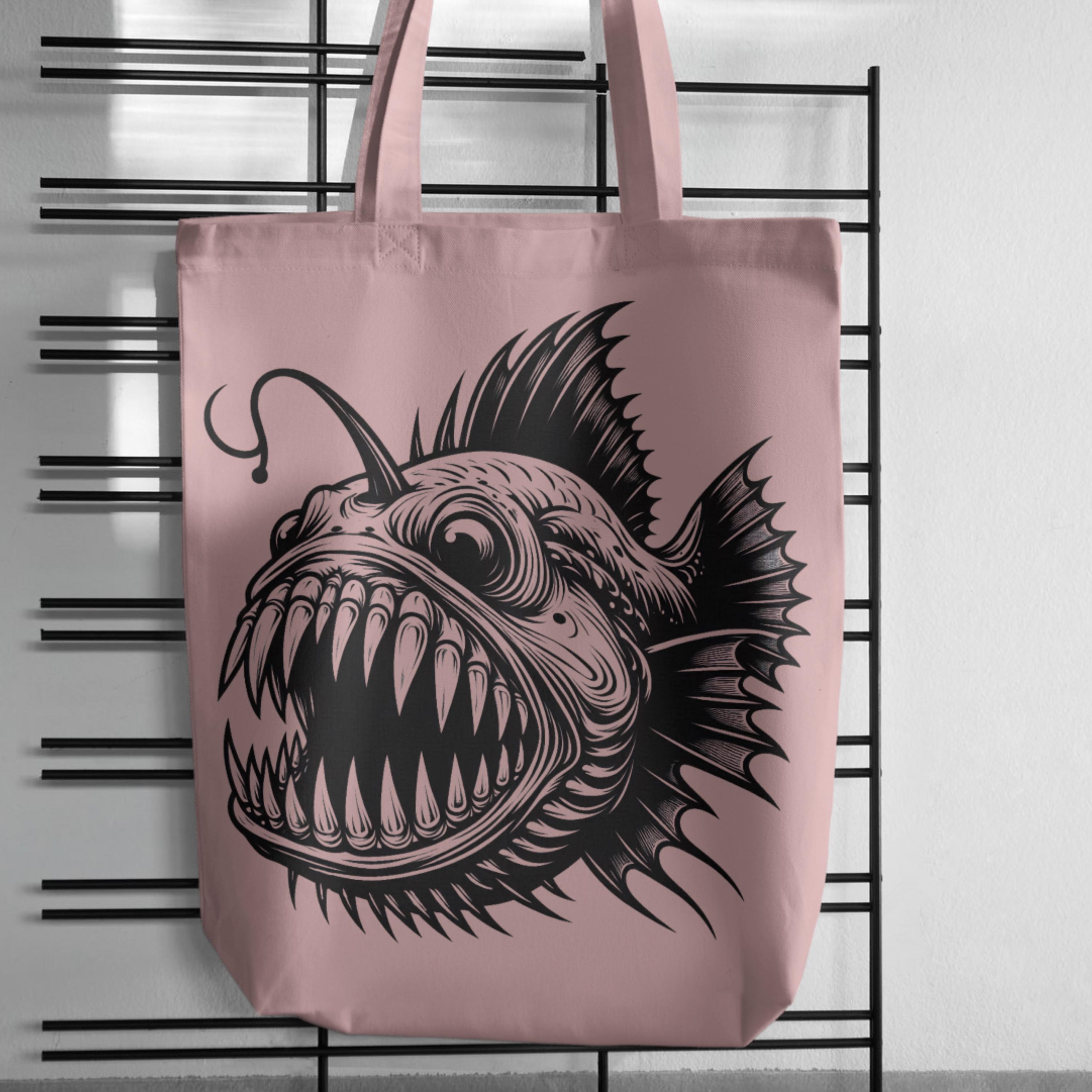 Fierce Anglerfish SVG, Png - Deep Sea Monster Clipart - Horror ...