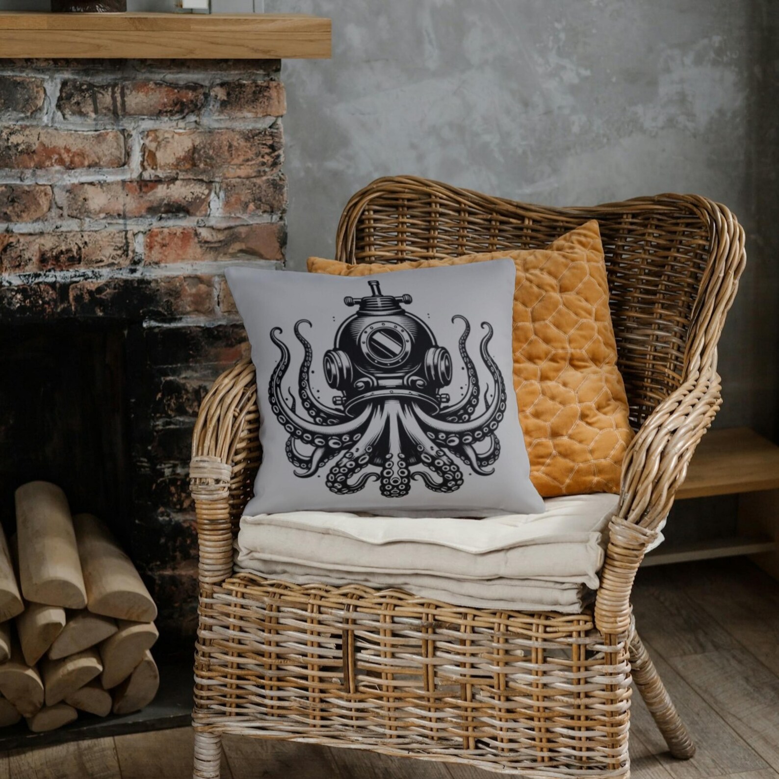 Octopus İn A Sea Helmet - Octopus Art - Octopus Clipart Svg - Sea Art ...