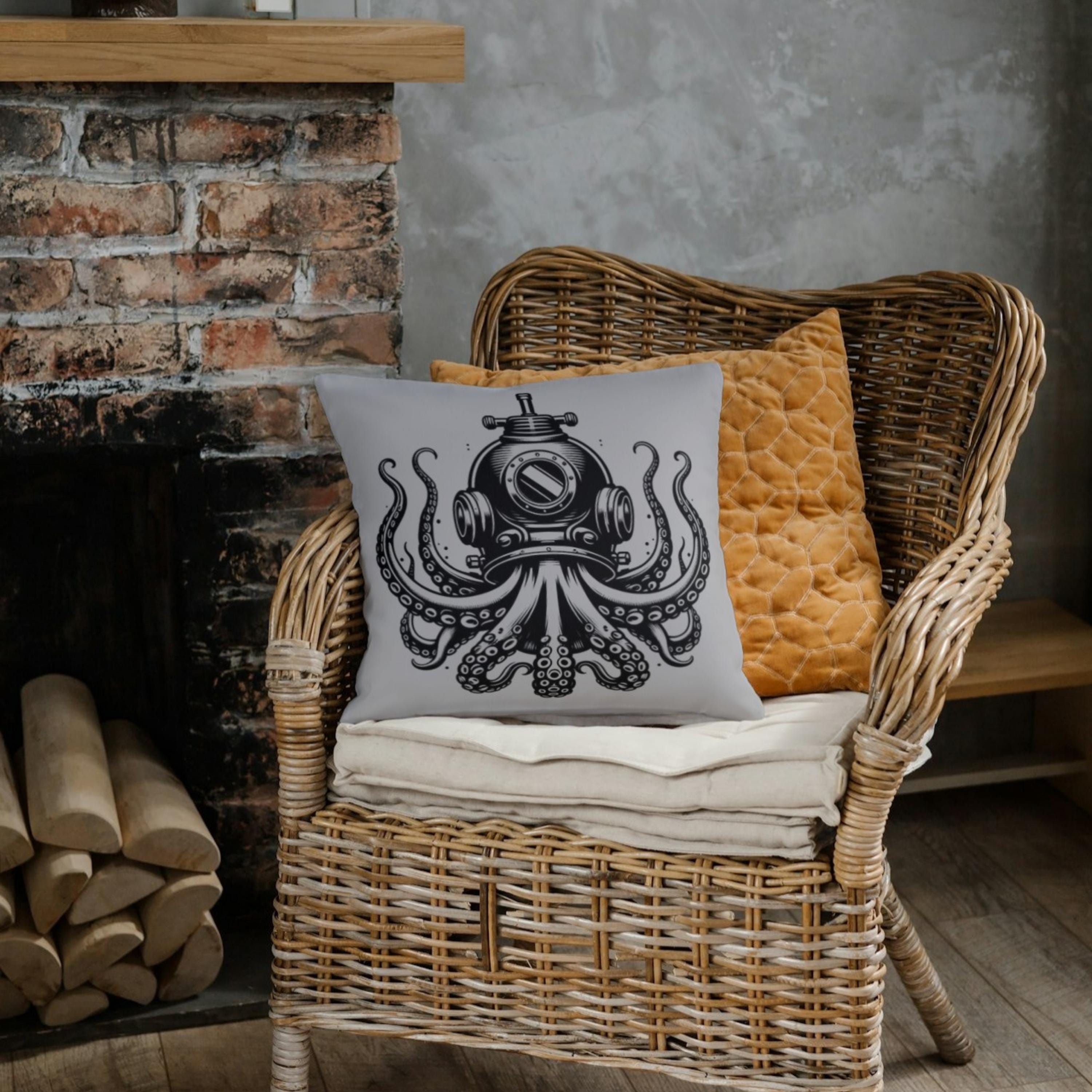 Octopus İn A Sea Helmet - Octopus Art - Octopus Clipart Svg - Sea Art ...