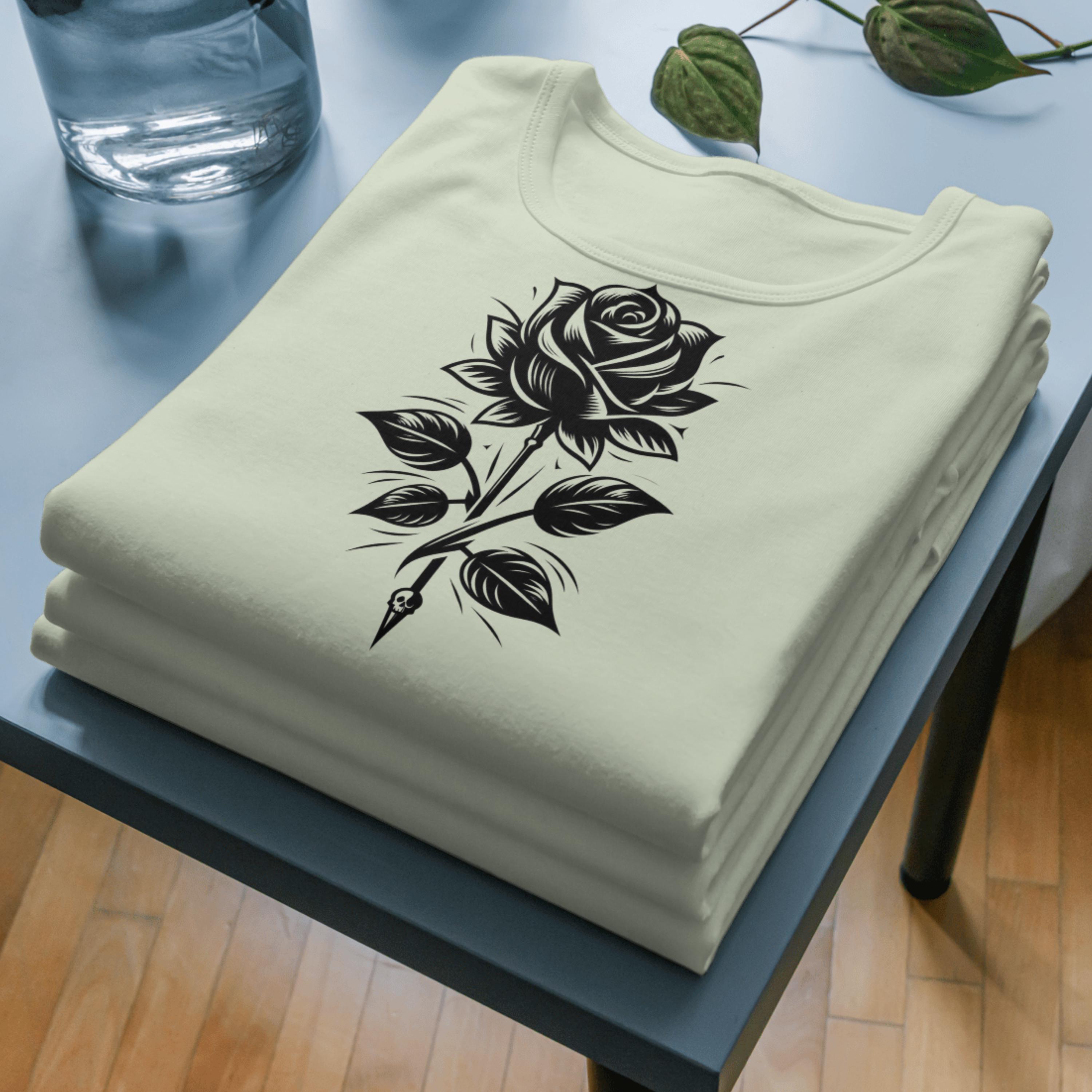 Skull Rose SVG - Gothic Rose Skull Cut File - Floral Skeleton Flower ...