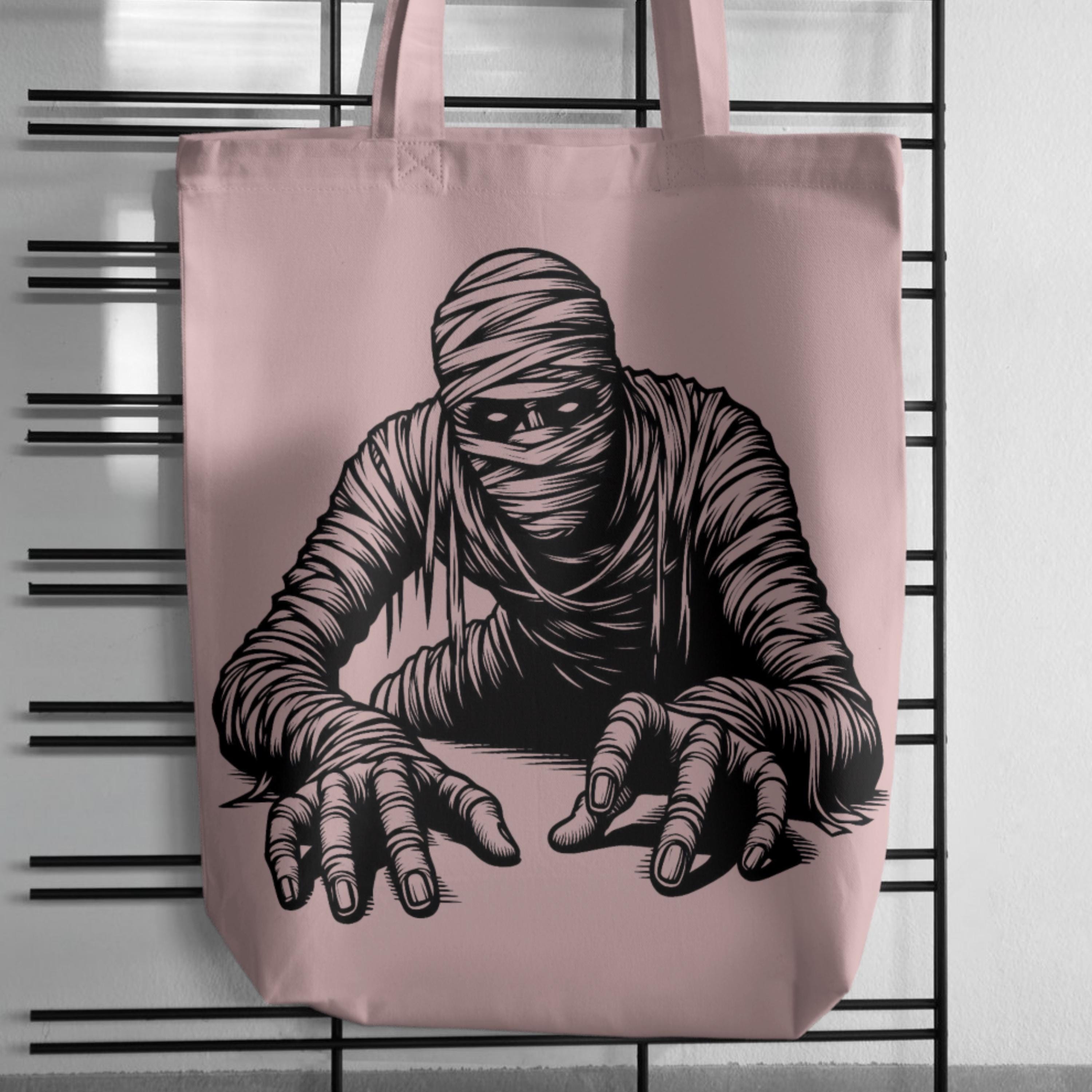 Creepy Mummy SVG - Horror Mummy Clipart - Peeking Mummy Silhouette ...