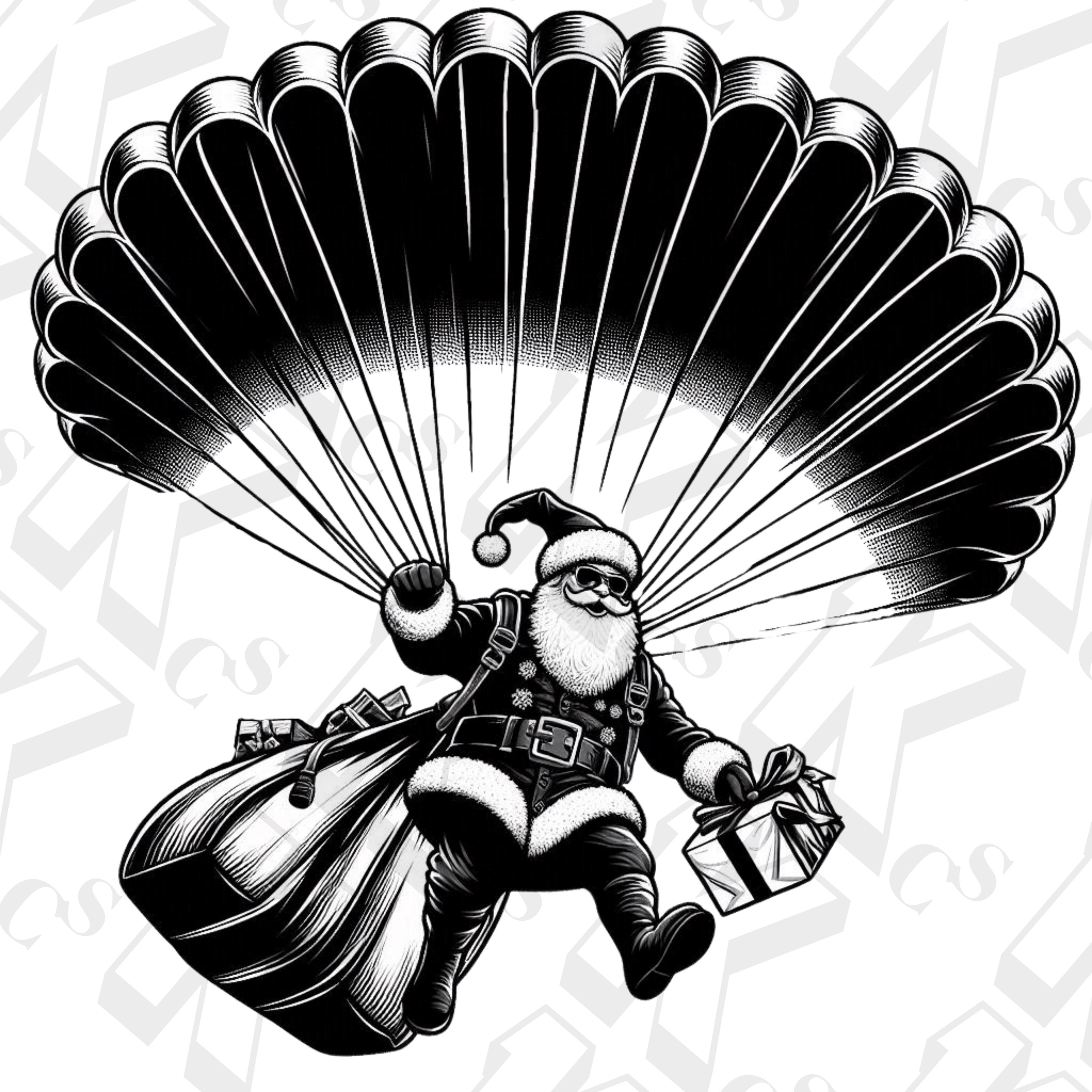 Santa Svg, Santa Face Svg, Santa İs Flying Png, Gifts of Santa ...