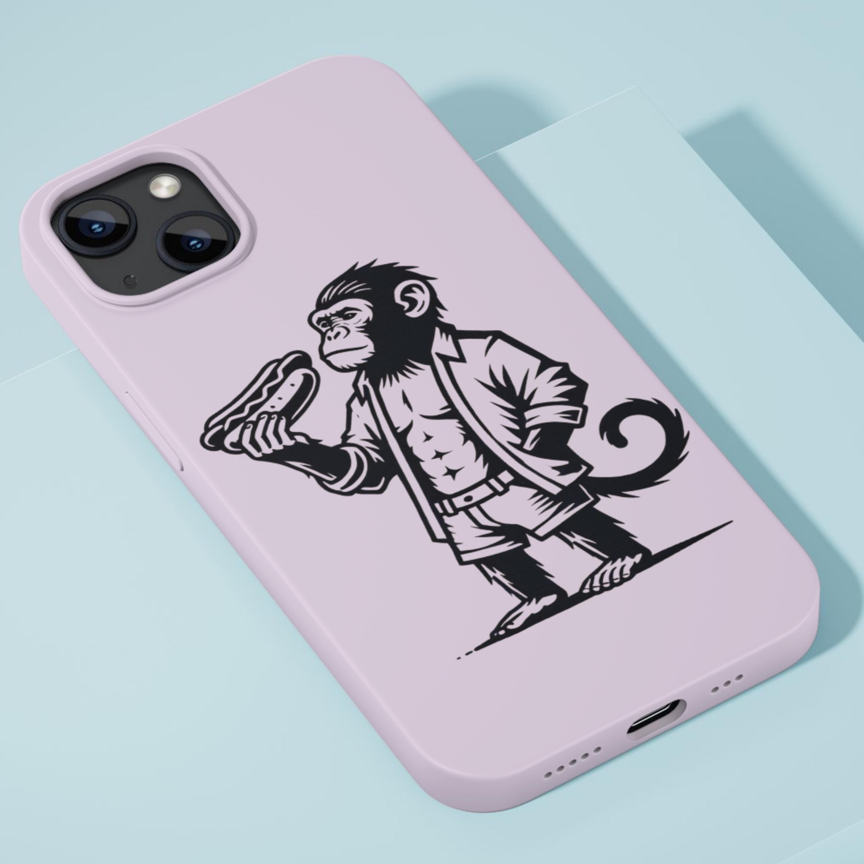 Monkey Eating A Hot Dog Svg& Png - Cool Monkey Svg - Funny Animal Art ...