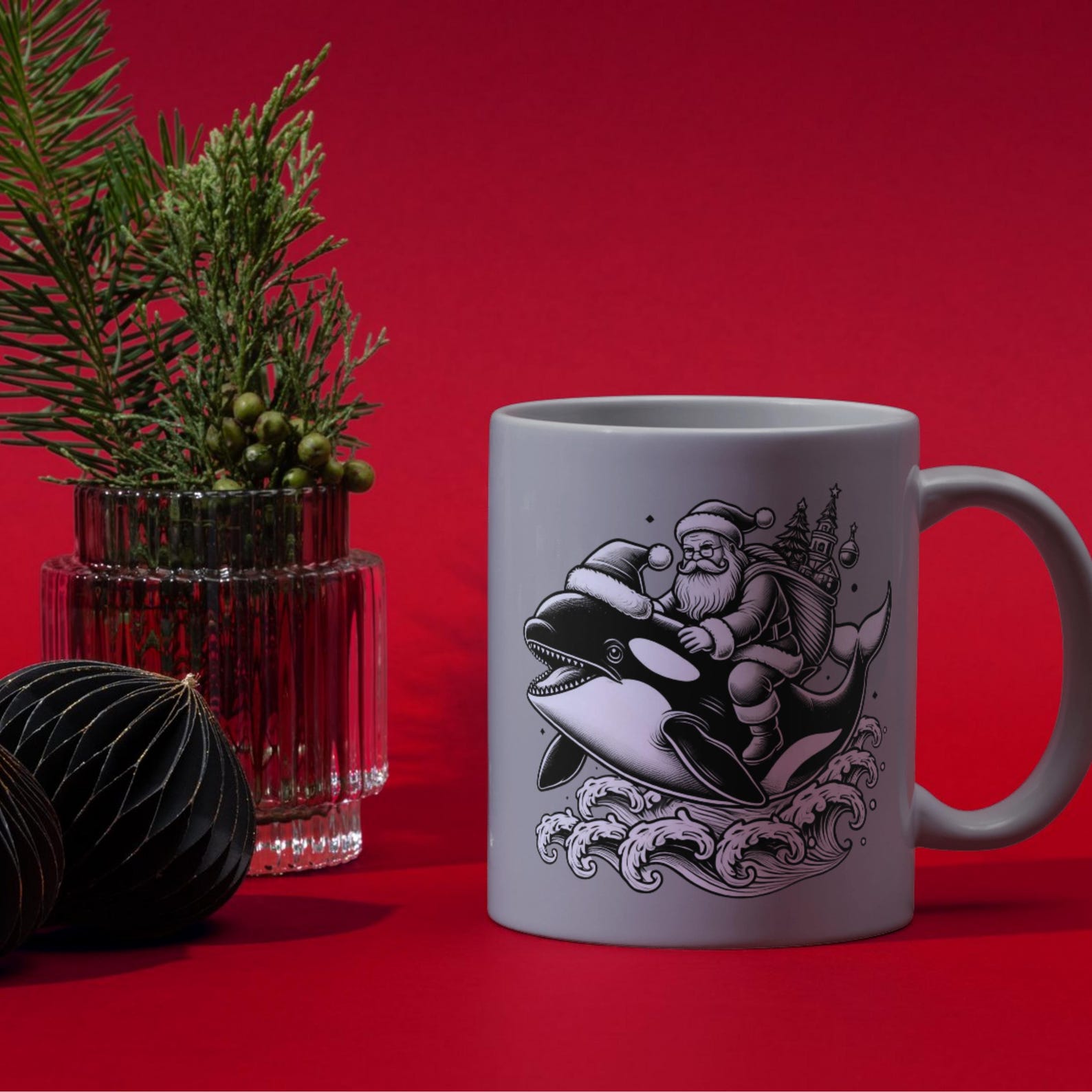 Orka Svg, Santa Png, Santa Face Pdf, Santa's Gift, Christmas Killer ...