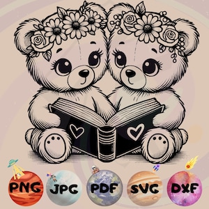 Love Teddy Bear Svg - Valentine's Day Teddy Bear Svg - Flower Crowns ...