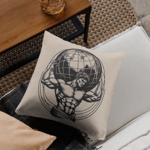 Greek Titan Atlas SVG - Mythology Strength Clipart - Atlas Holding ...