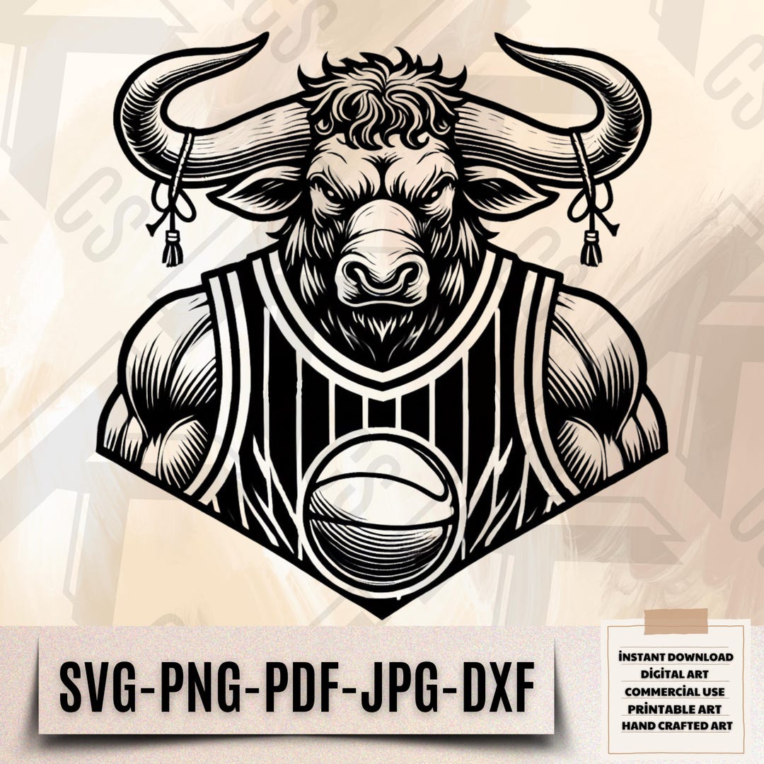 Minotaur İn Basketball Uniform Svg & Png - Mythical Creature Svg ...