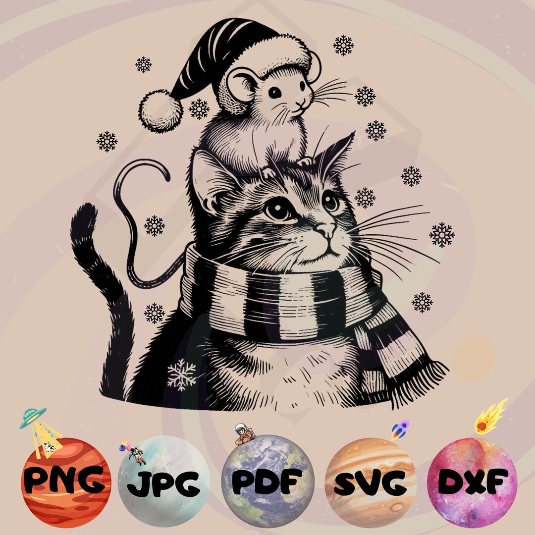 Cat and Mouse Svg, Cat Svg, Mouse Svg, Cute Mouse Png, Cute Cat Dxf ...