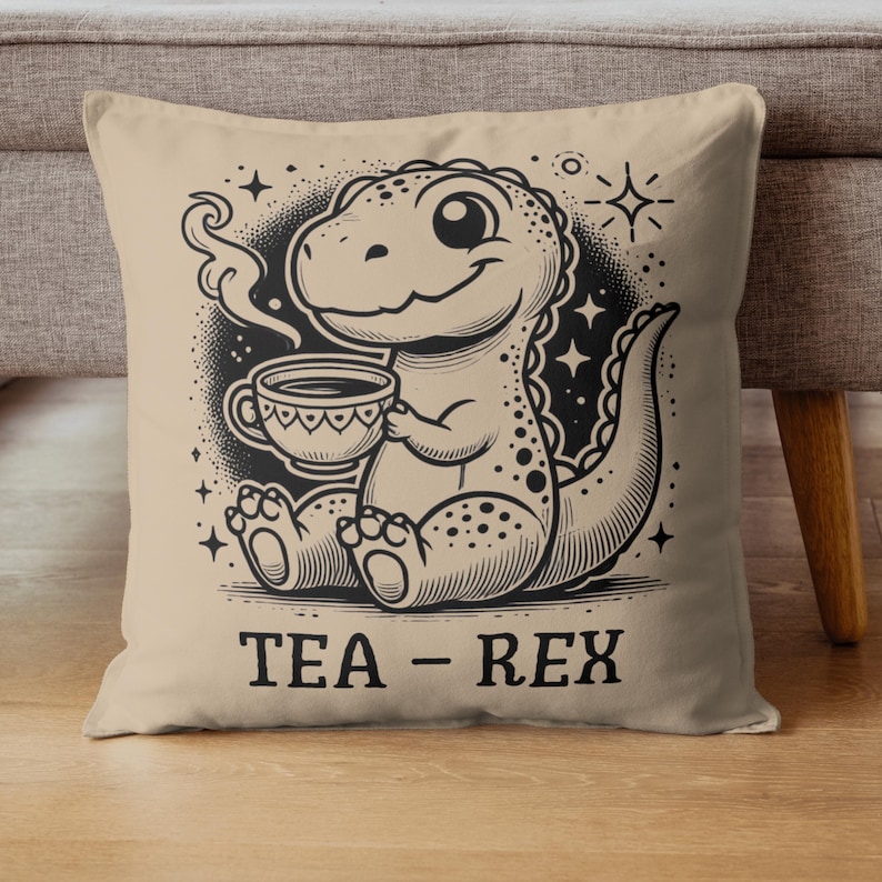 Tea-rex Svg - Cute Dinosaur Clipart - Funny T-rex Drinking Tea - Baby ...
