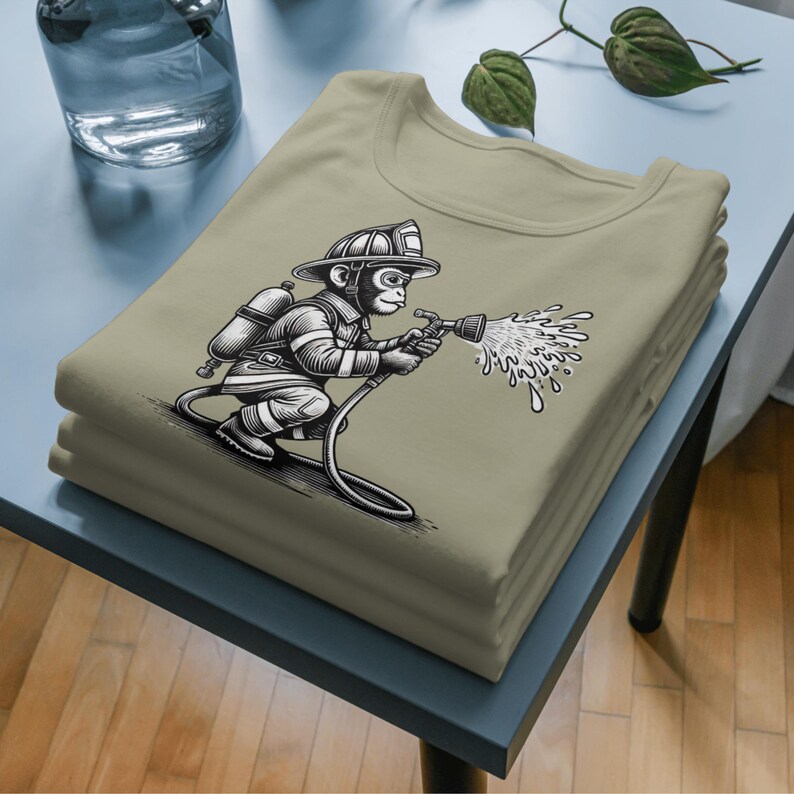 Firefighter Monkey Svg - Brave Fireman Png - Funny Firefighter Clipart ...