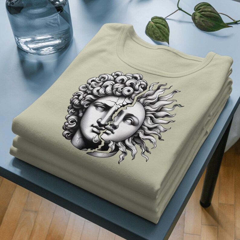 Apollo and Sun Face SVG - Greek God Clipart - Mythology Art PNG - Half ...