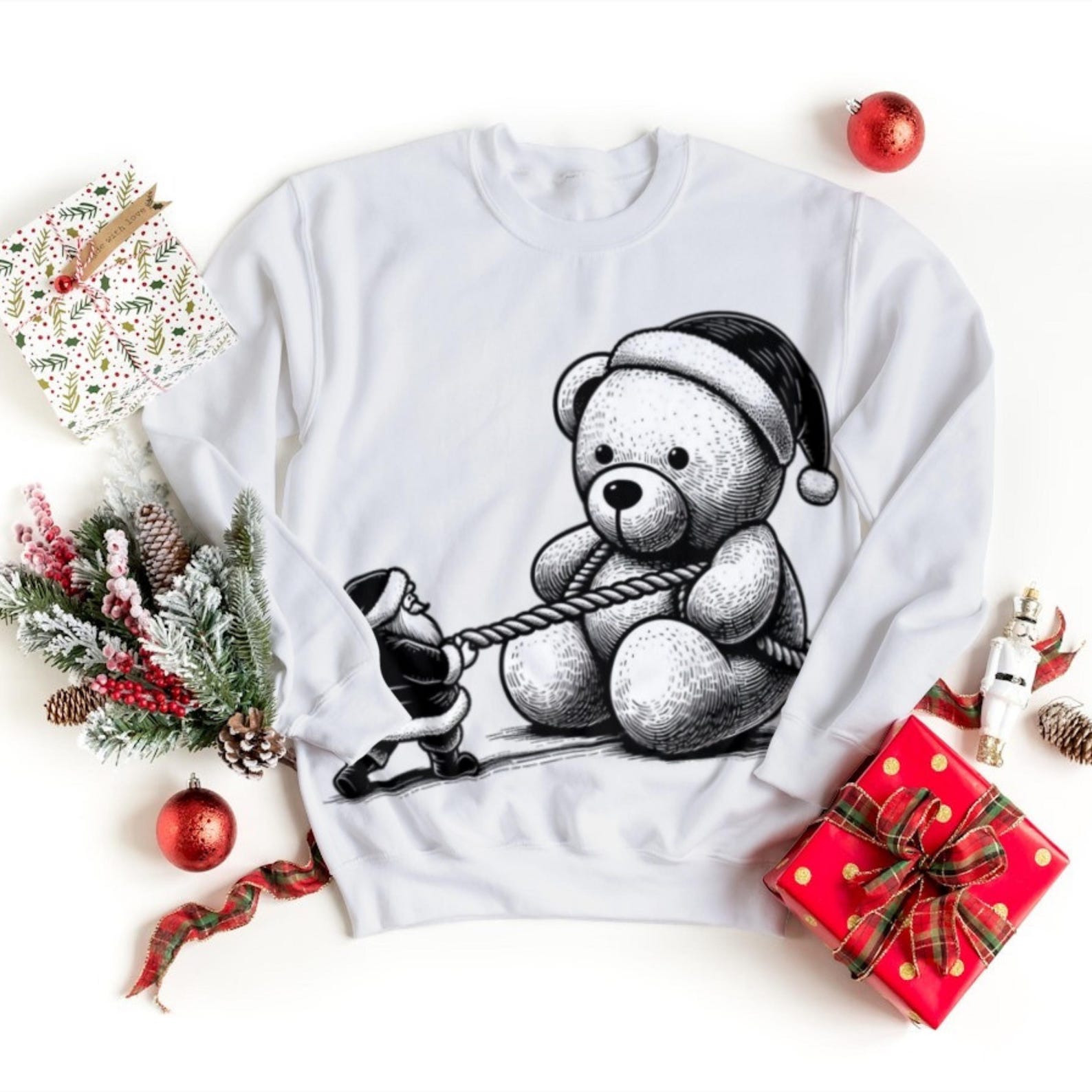 Teddy Bear Svg, Bear Png, Christmas Toy Pdf, Santa Claus Svg, Santa ...
