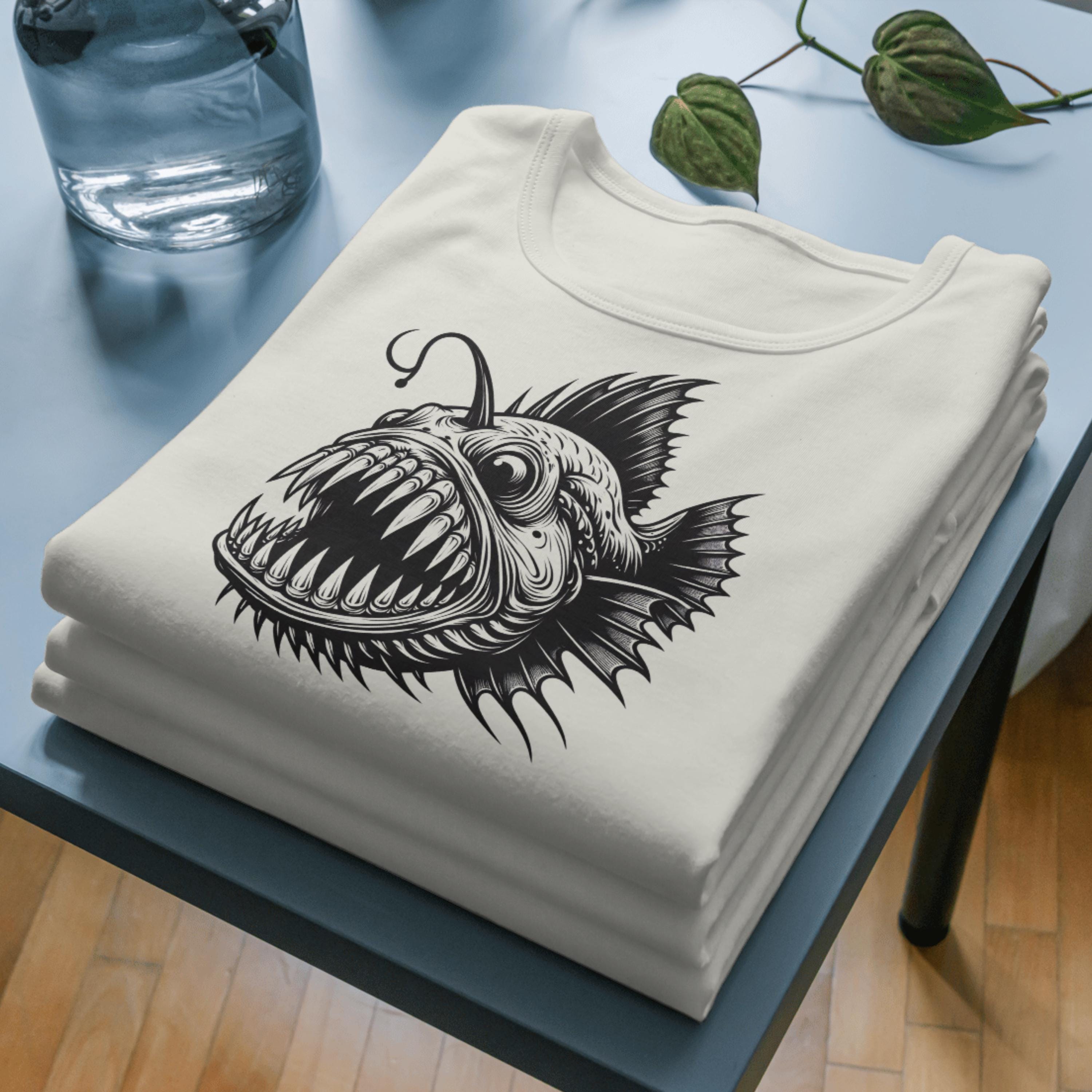 Fierce Anglerfish SVG, Png - Deep Sea Monster Clipart - Horror ...