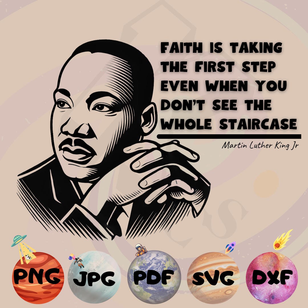 Martin Luther Quotes Svg & Png Martin Luther Face Svg Martin Luther ...