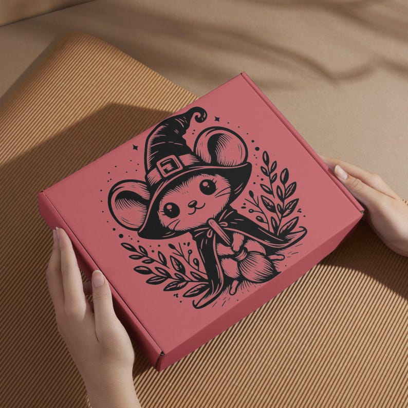 Magical Witch Mouse Svg - Cute Halloween Mouse Png - Witchy Animal ...
