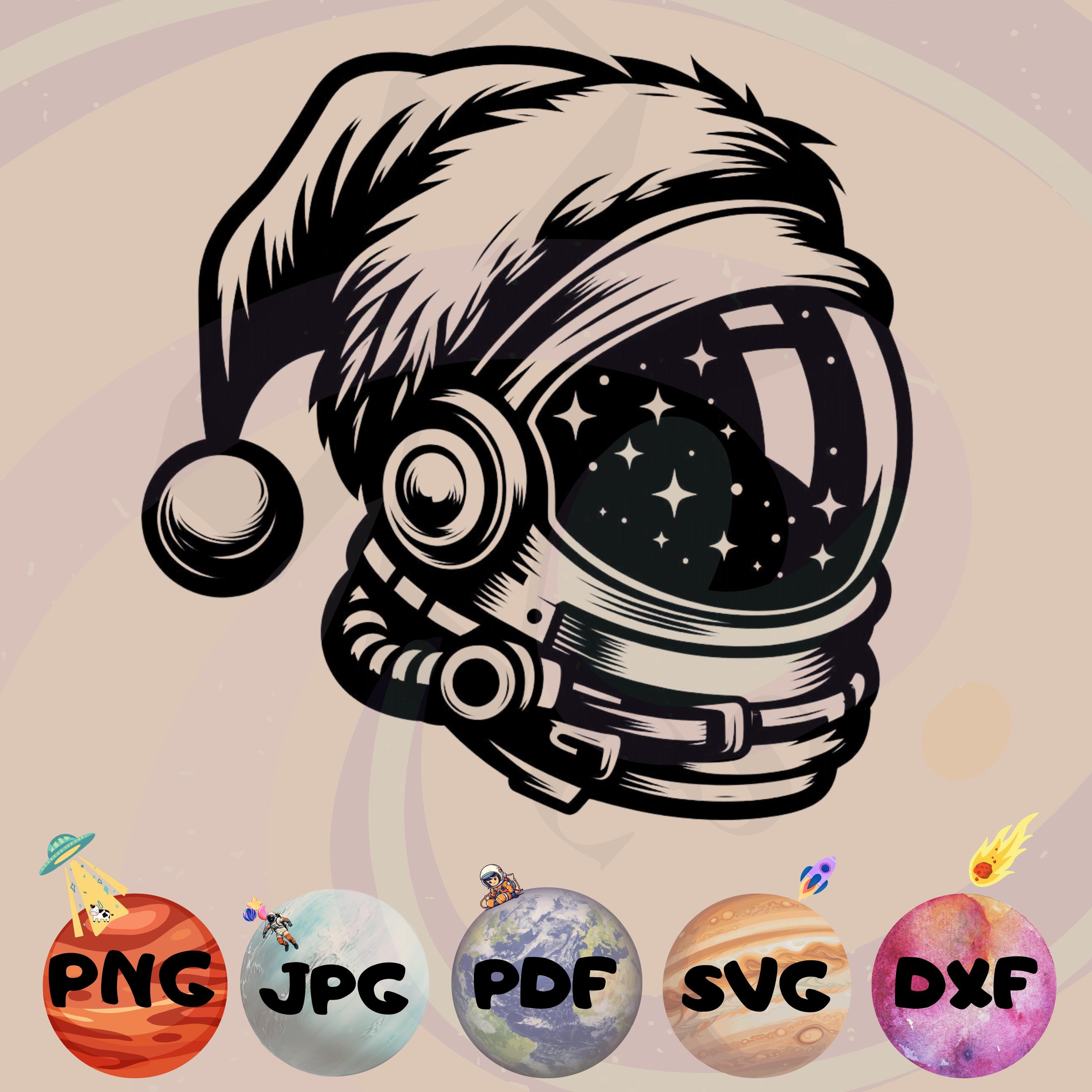 Astronot Svg, Christmas Astronaut Pdf, Christmas Hat Dxf, Mesmerizing ...