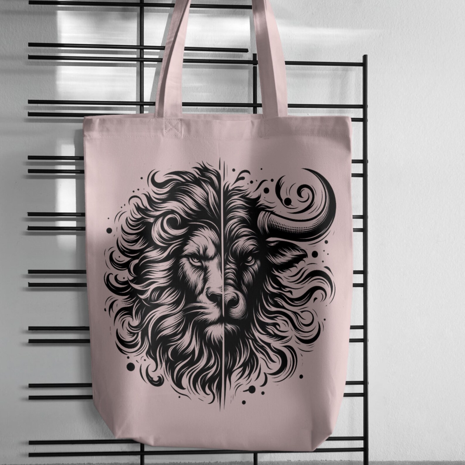 Leo Taurus Half Face SVG - Zodiac Lion Bull Clipart -leon Head ...