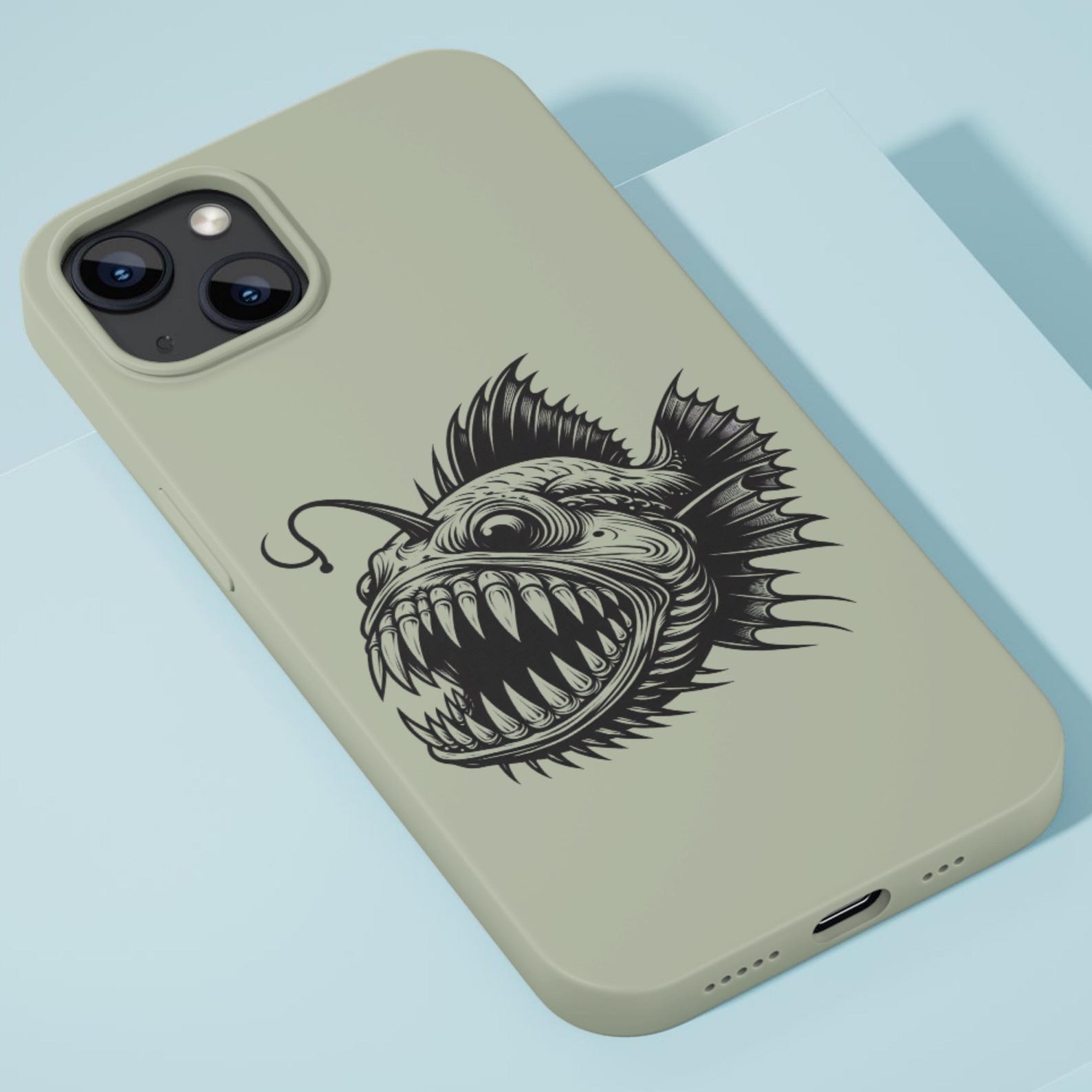 Fierce Anglerfish SVG, Png - Deep Sea Monster Clipart - Horror ...
