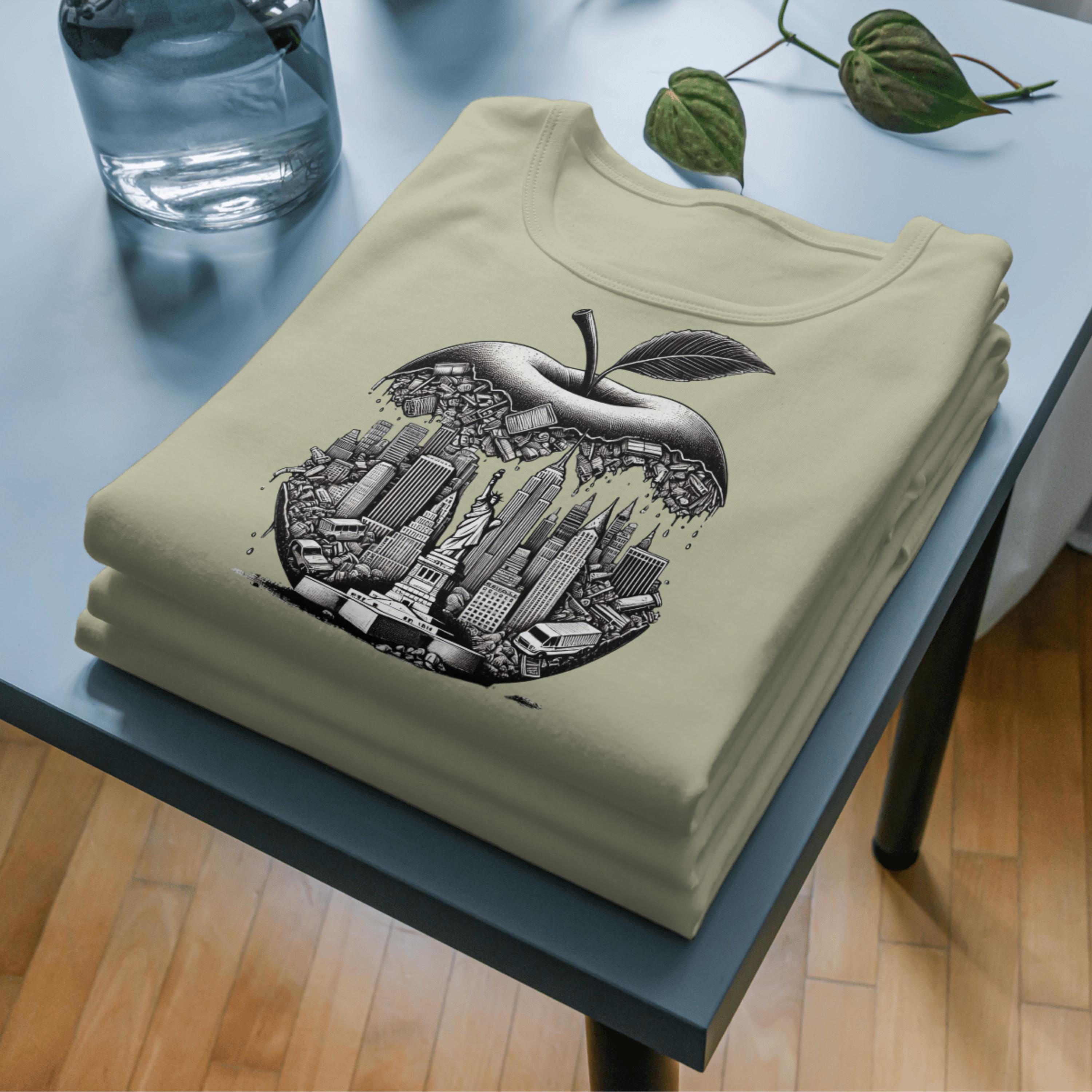 New York Apple City Svg - Statue of Liberty Png - Ruined Skyline Art ...