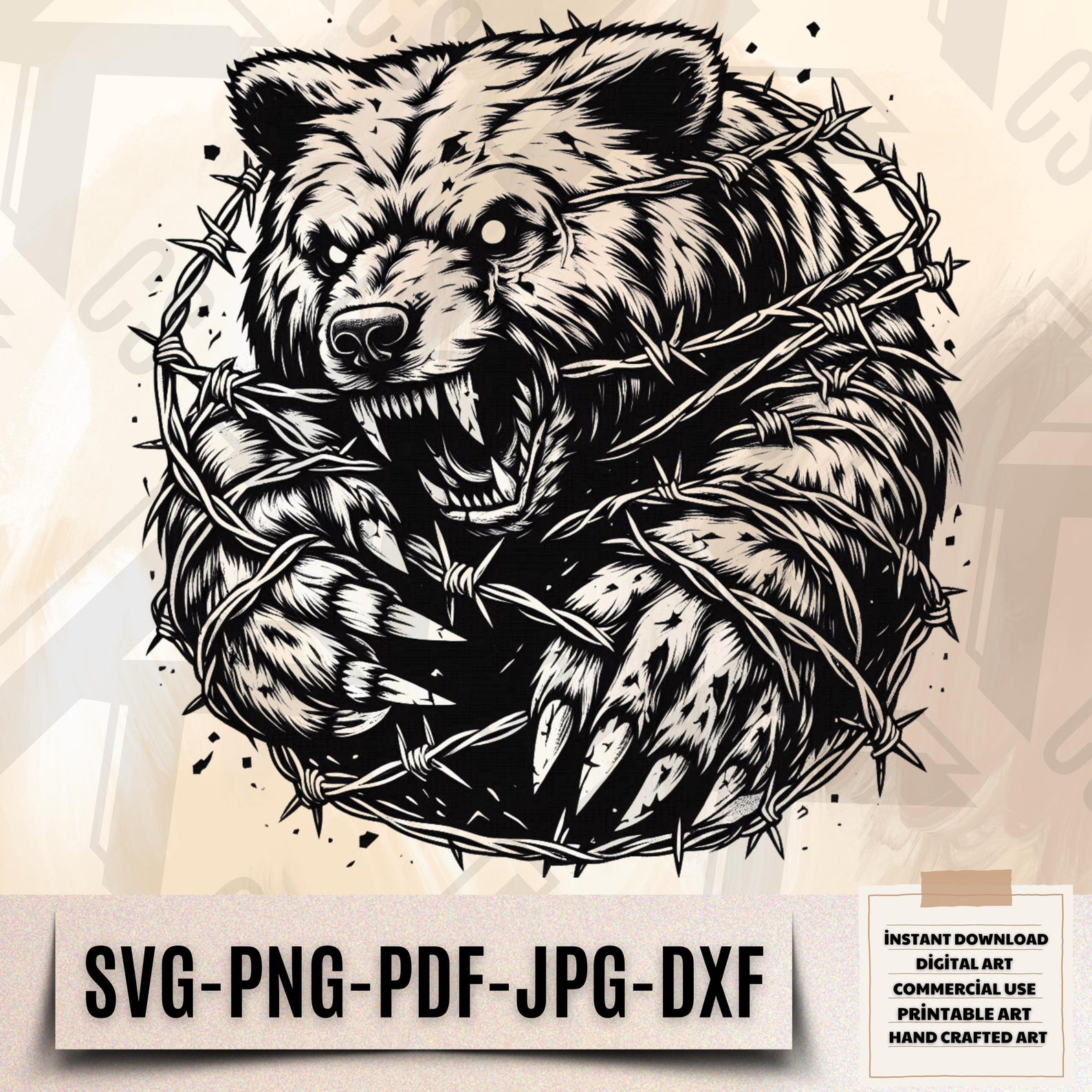 Bear Angry Png - Bear Claws Clipart Svg & Png - Wild Beast Cutfile ...
