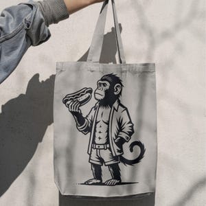 Monkey Eating A Hot Dog Svg& Png - Cool Monkey Svg - Funny Animal Art ...