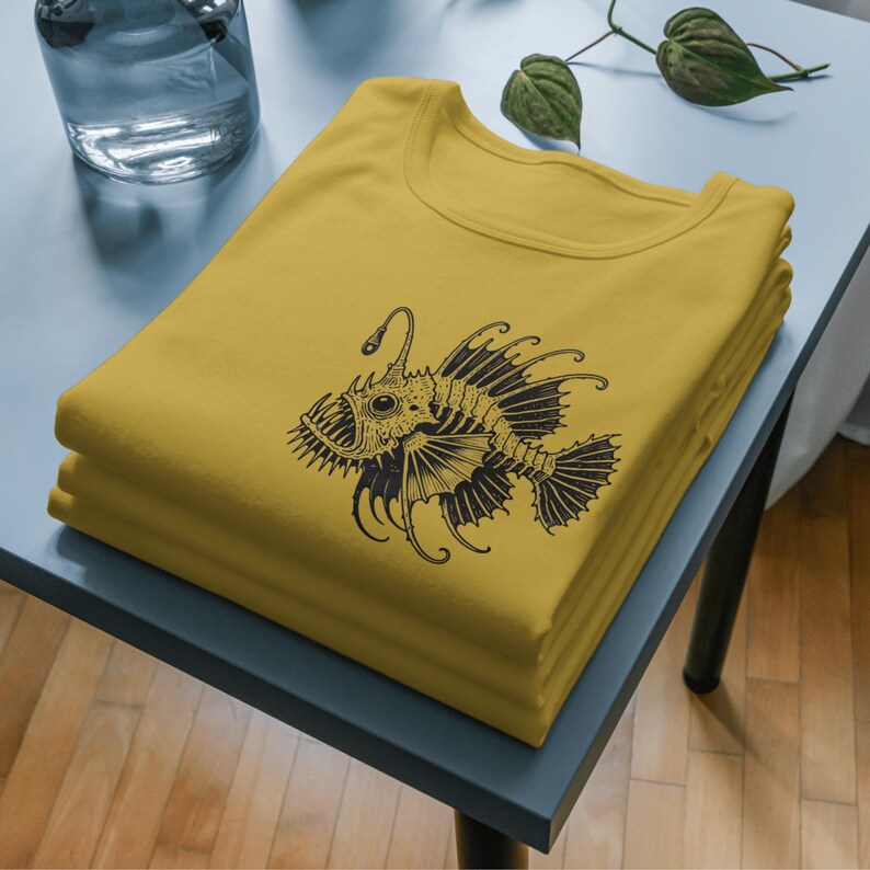 Skeleton Fish Svg - Anglerfish Svg - Anglerfish Clipart - Sea Monster ...