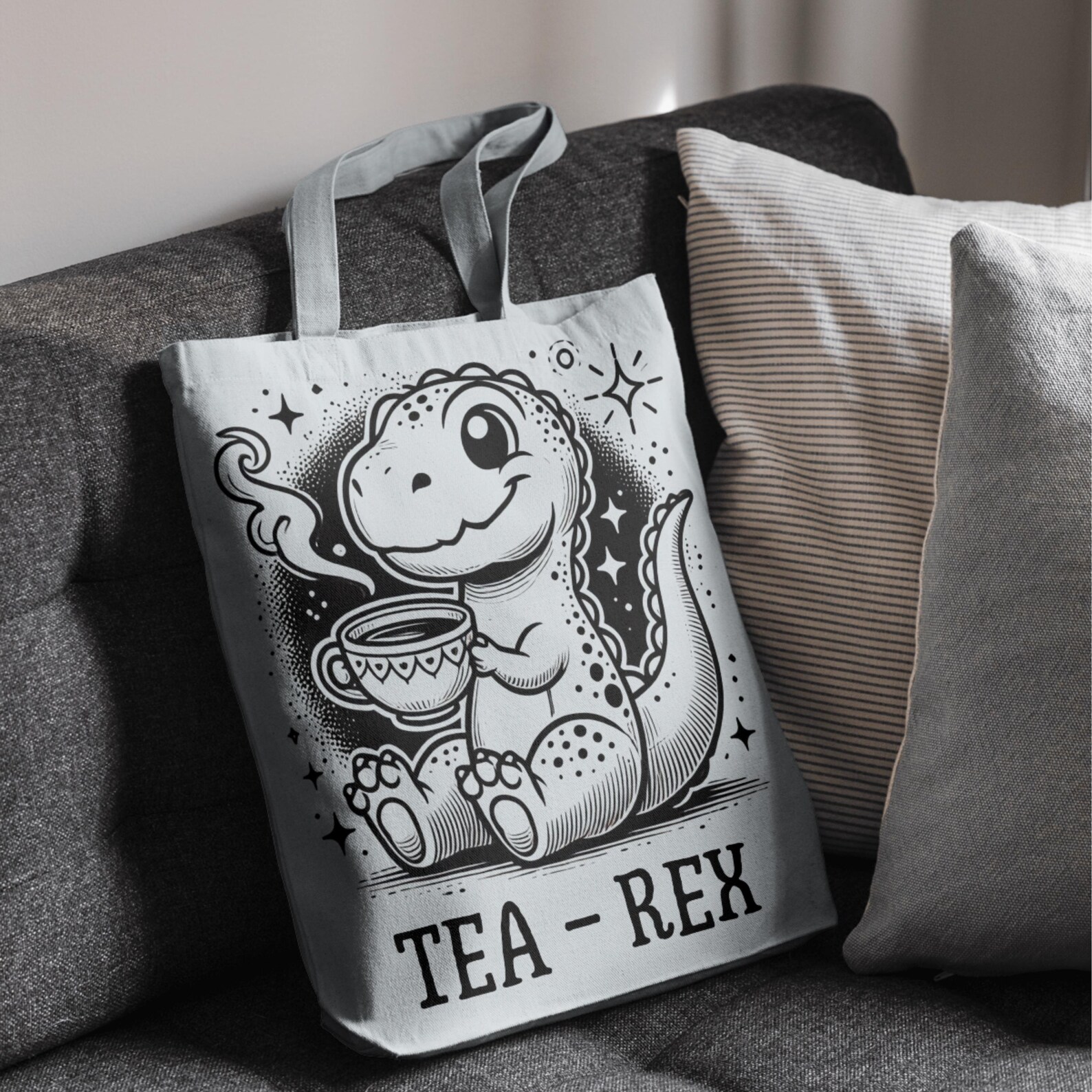 Tea-rex Svg - Cute Dinosaur Clipart - Funny T-rex Drinking Tea - Baby ...