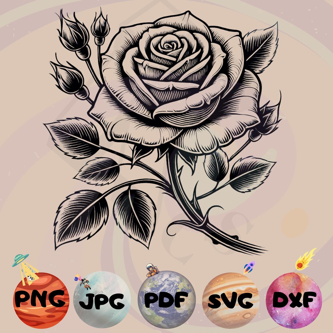 Rose Svg & Png - Rose Bouquet Svg - Rose Clipart - Flower Bouquet Svg ...