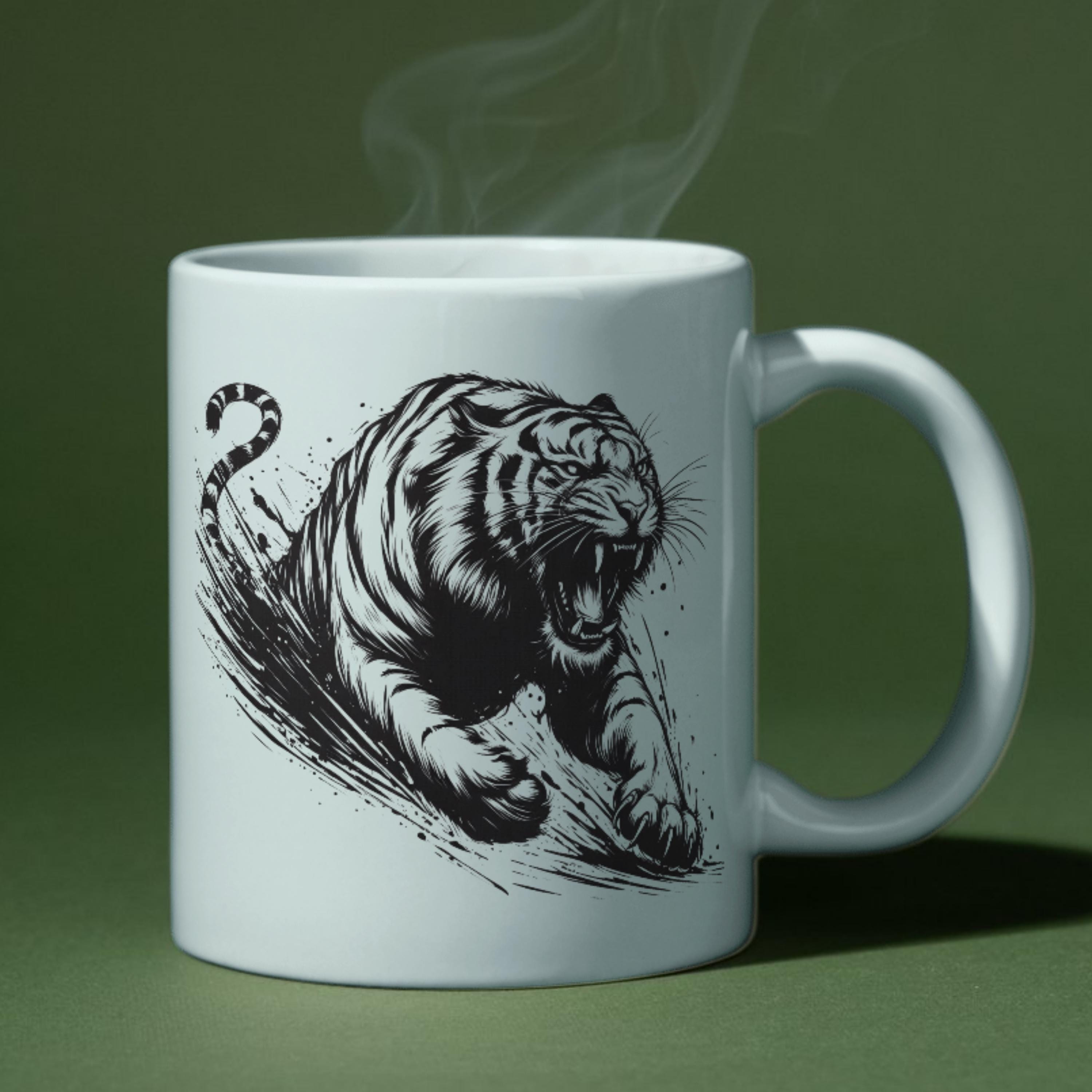 Tiger SVG Roaring | Wild Tiger Clipart | Fierce Tiger PNG | Jungle ...
