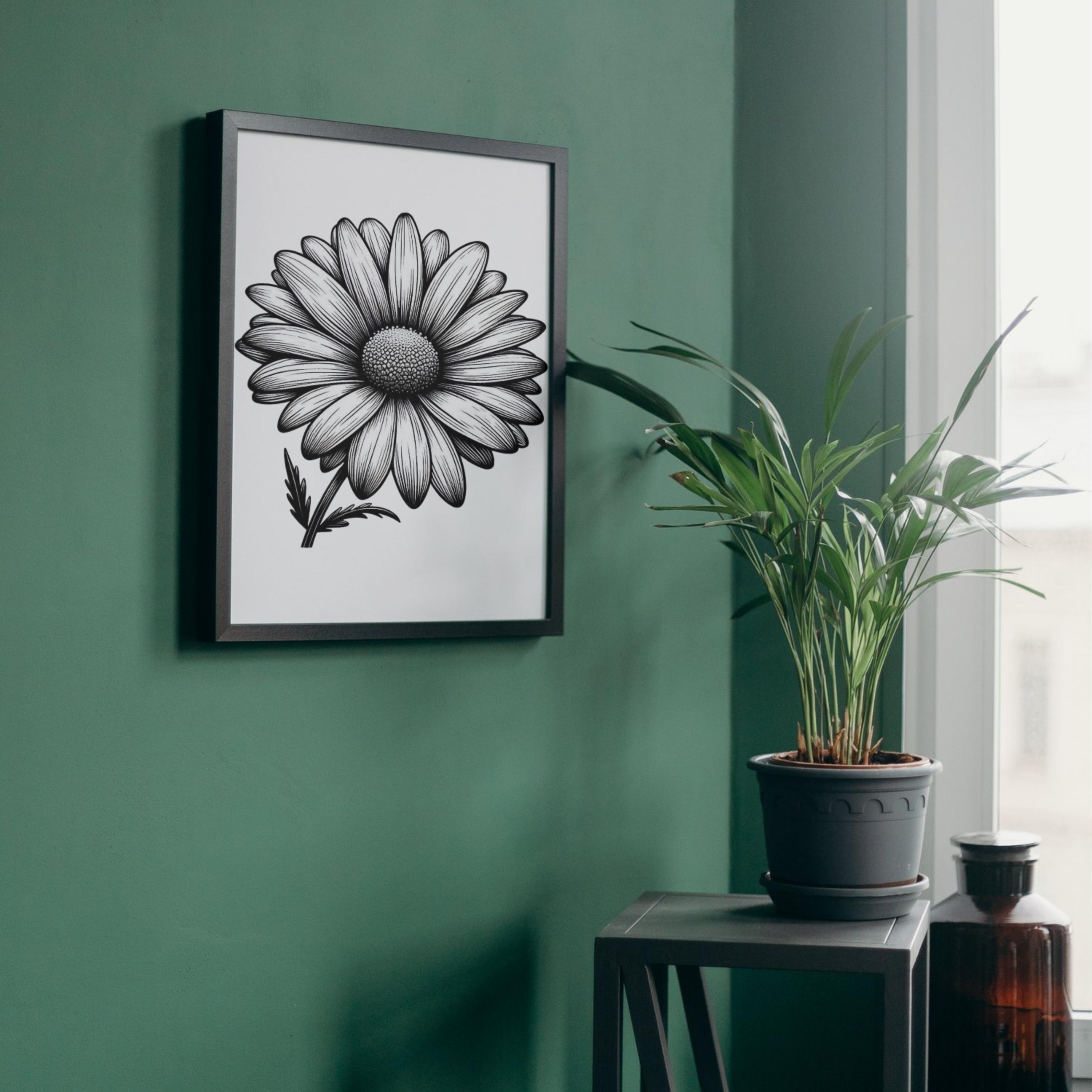 Daisy Svg - Floral Outline Png - Daisy Flower Clipart - Botanical ...