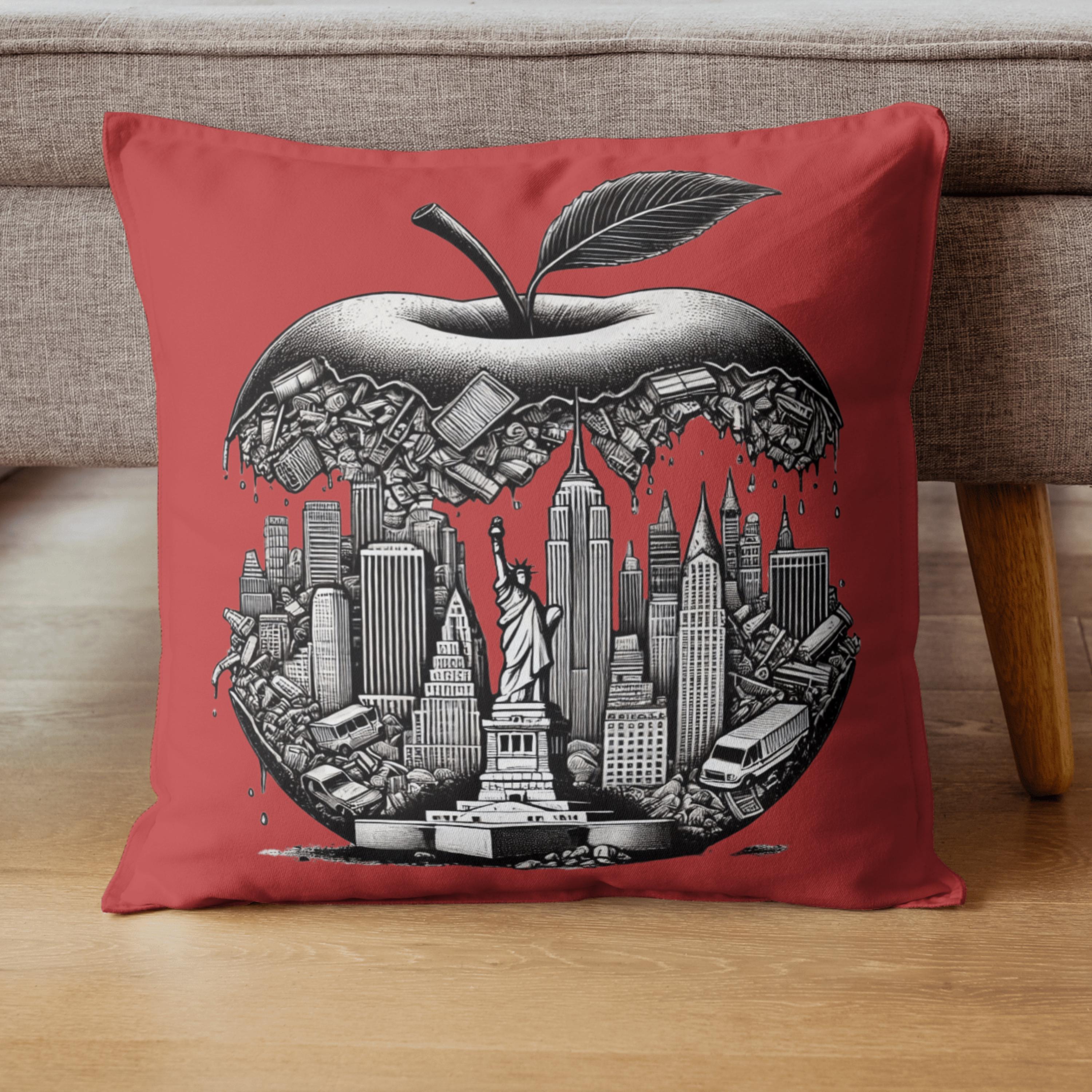 New York Apple City Svg - Statue of Liberty Png - Ruined Skyline Art ...
