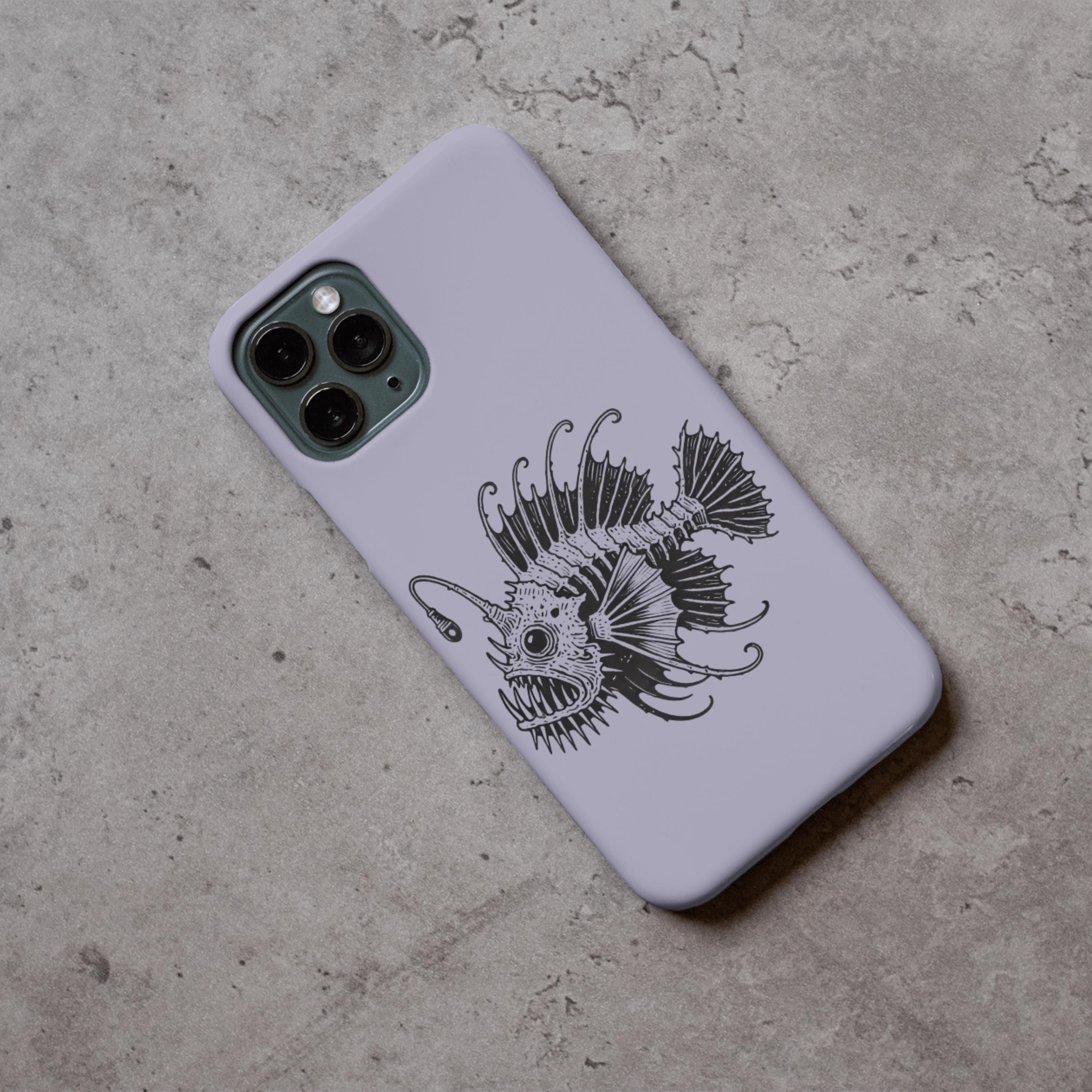 Skeleton Fish Svg - Anglerfish Svg - Anglerfish Clipart - Sea Monster ...