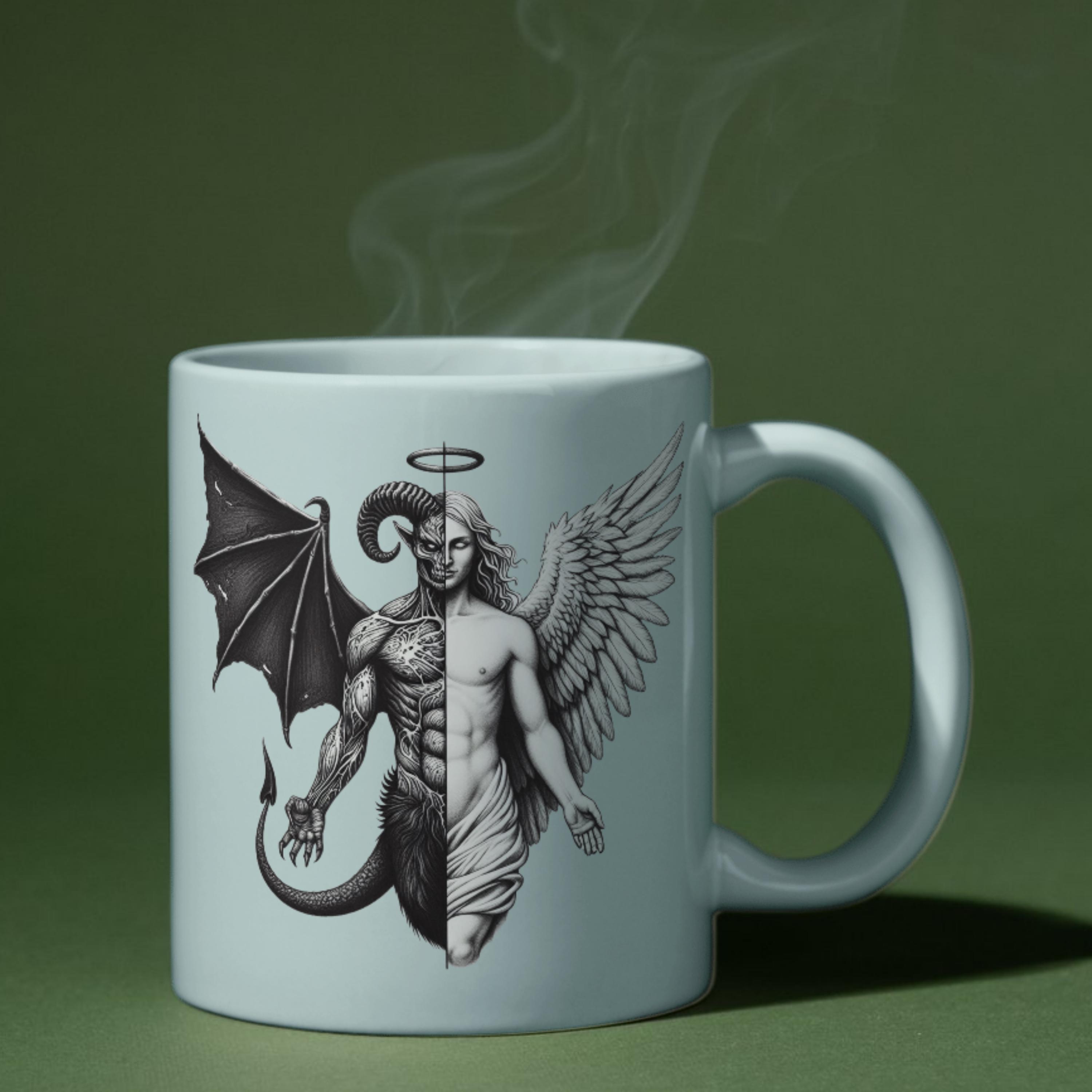 Duality Angel Demon SVG - Heaven and Hell Digital Art - Good and Evil ...