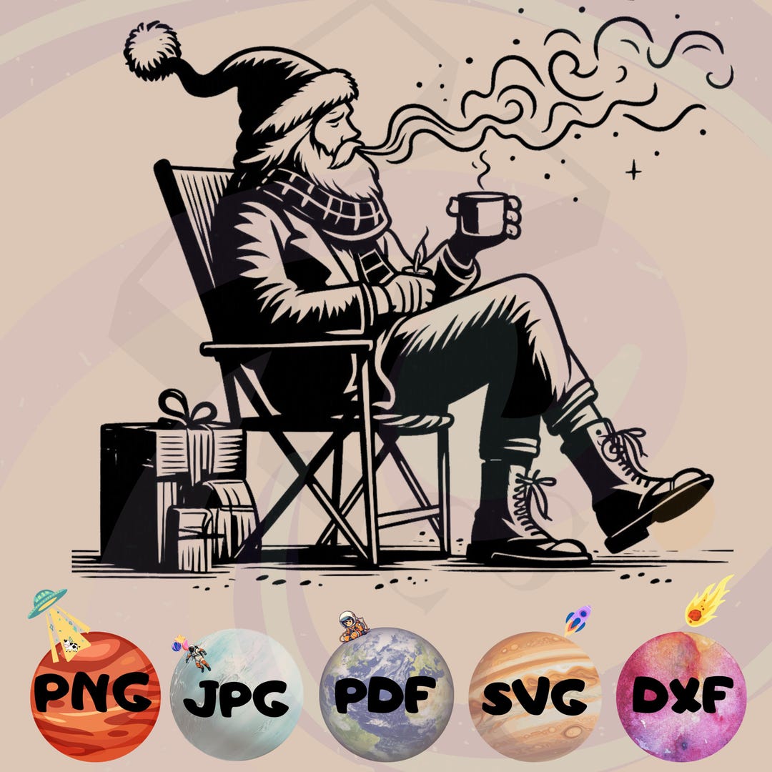 Santa Claus SVG, Father Christmas Svg, Silhouettes Dxf, Files for ...